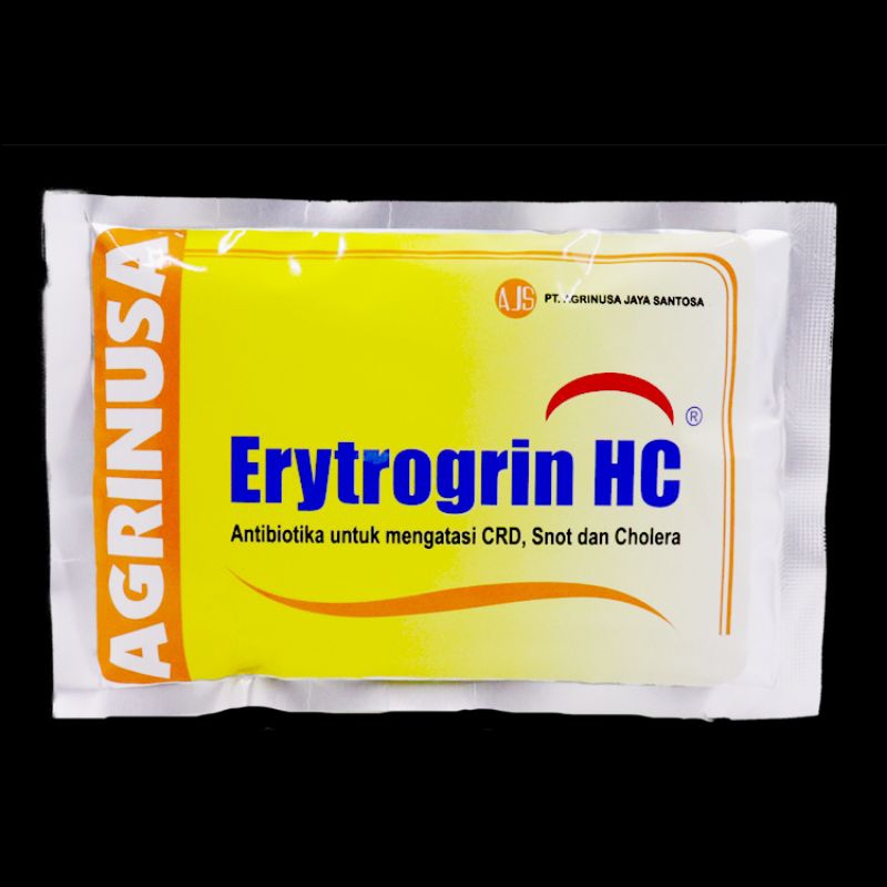 Jual ERYTROGRIN HC 100gr obat ayam snot ngorok kolera CRD komplek berak ...