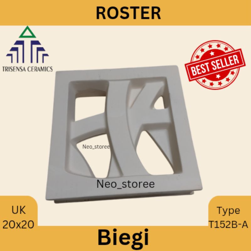 Jual Roster Keramik 20x20 Roster Trisensa 20cm | Shopee Indonesia