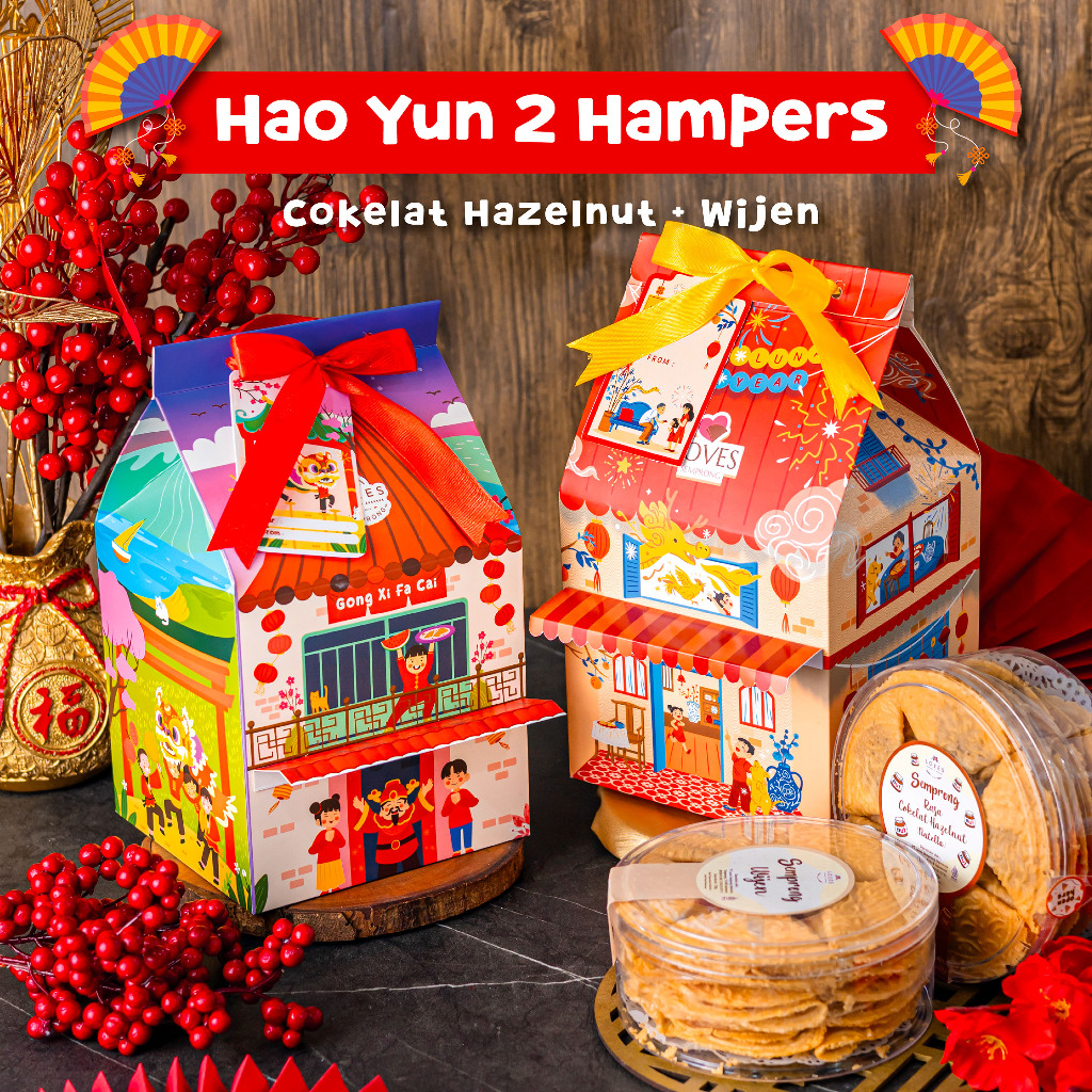 Jual CNY Hampers — Hao Yun 2 Hampers — Loves Semprong Nutella + Wijen ...