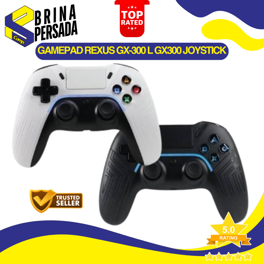 Jual Gamepad Rexus GX-300 l GX300 Joystick Dual Mode Wireless Bluetooth ...