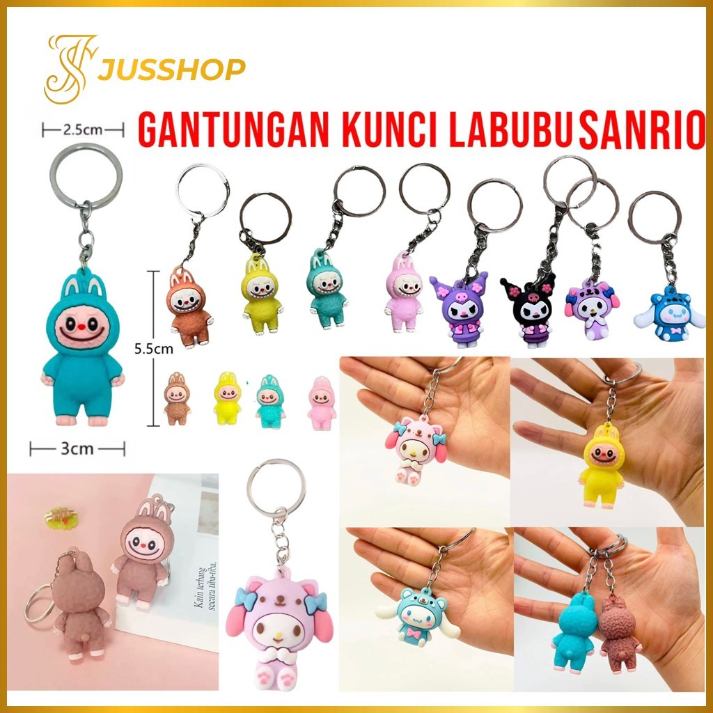 Jual Gantungan Kunci Labubu Mini Gantungan Kunci Sanrio Keychain ...