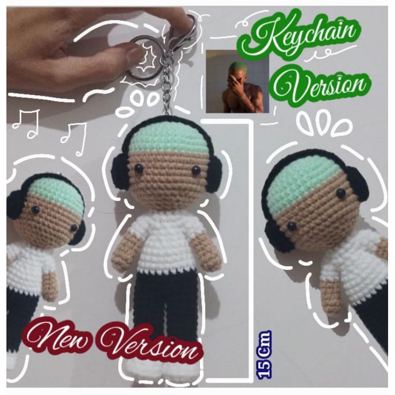 Jual Mini Frank Ocean keychain/ new version frank ocean keychain/15cm ...