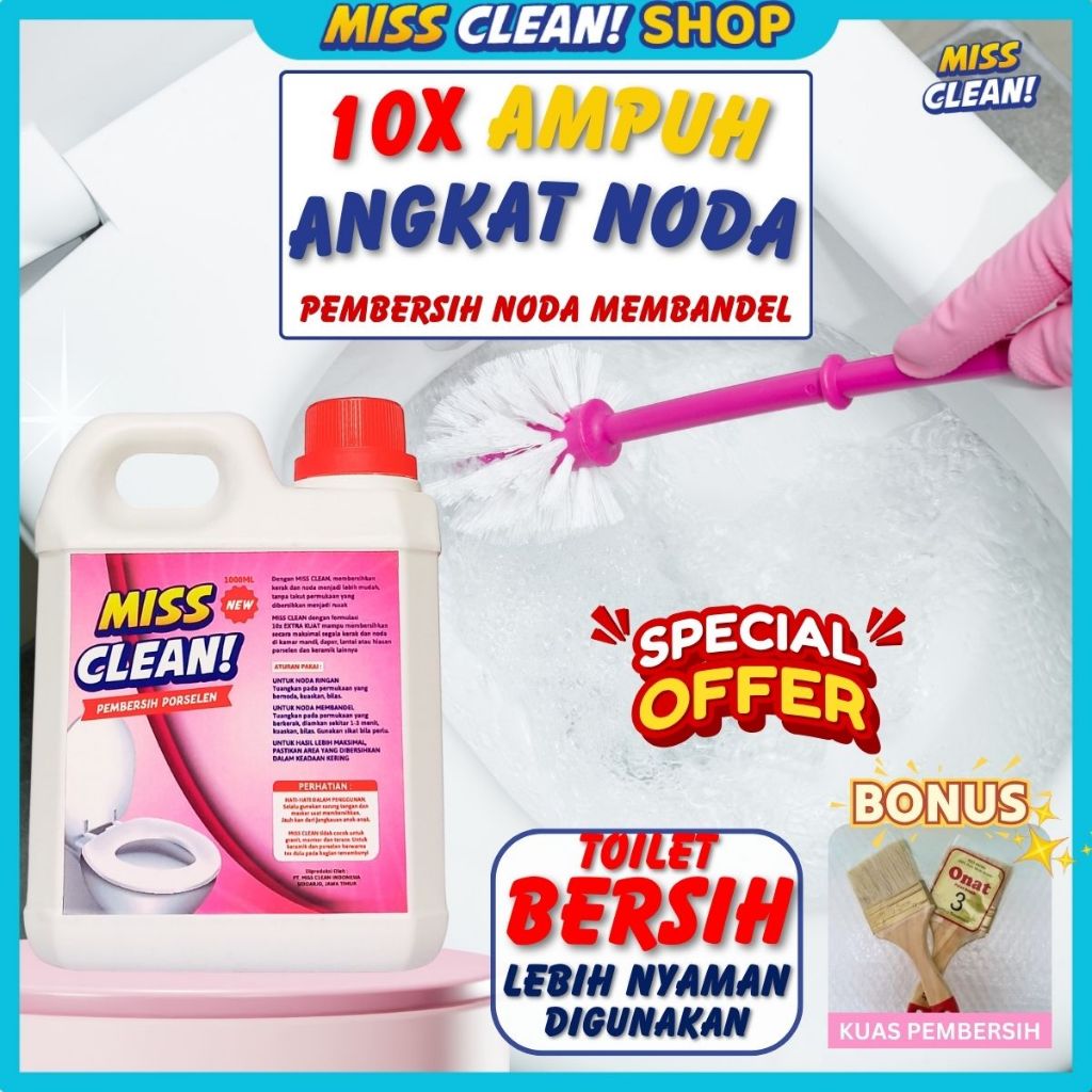Jual Miss Clean Shop - Pembersih Noda Kerak Kloset Toilet Wastafel ...