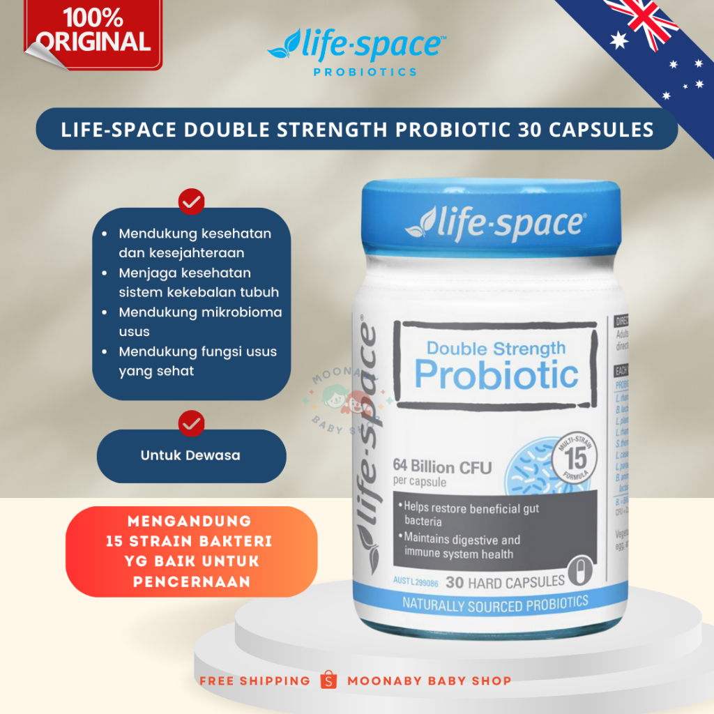 Jual Exp 03/2026 Life-Space Double Strength Probiotic 30 Capsules ...
