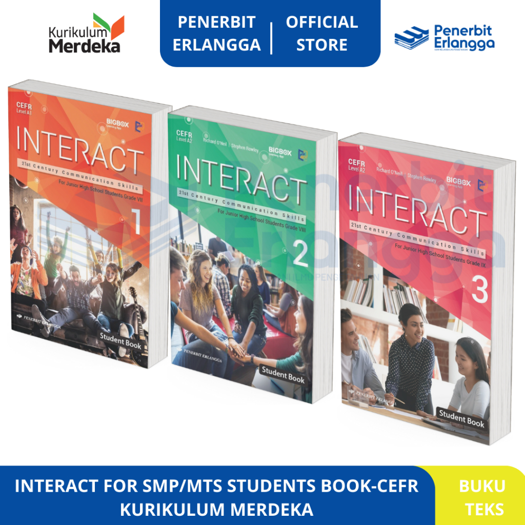 Jual [Erlangga Official] Interact For Smp/Mts Grade 7 8 9 Students Book - Cefr Kurikulum Merdeka ...