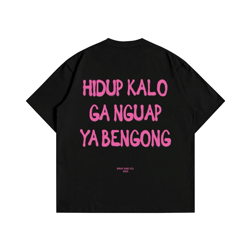 Jual T-shirt hidup kalo ga nguap ya bengong Tee cotton 24s | Shopee ...
