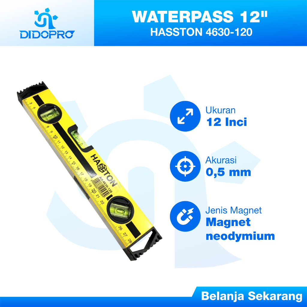 Jual Waterpas 12 in HASSTON PROHEX Magnet - Water Pas Torpedo 30 cm ...