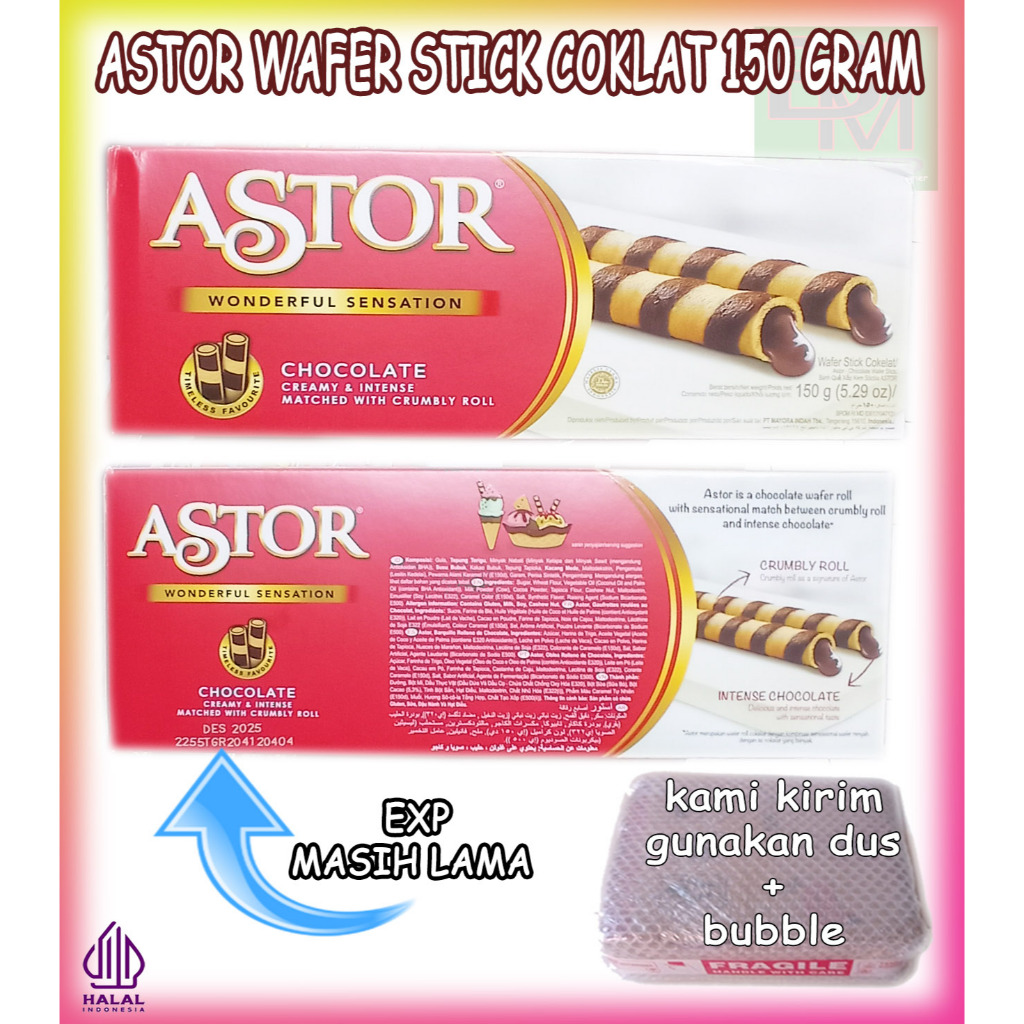 Jual Astor Wafer Stik Stick Coklat Kemasan 150 Gram | Shopee Indonesia