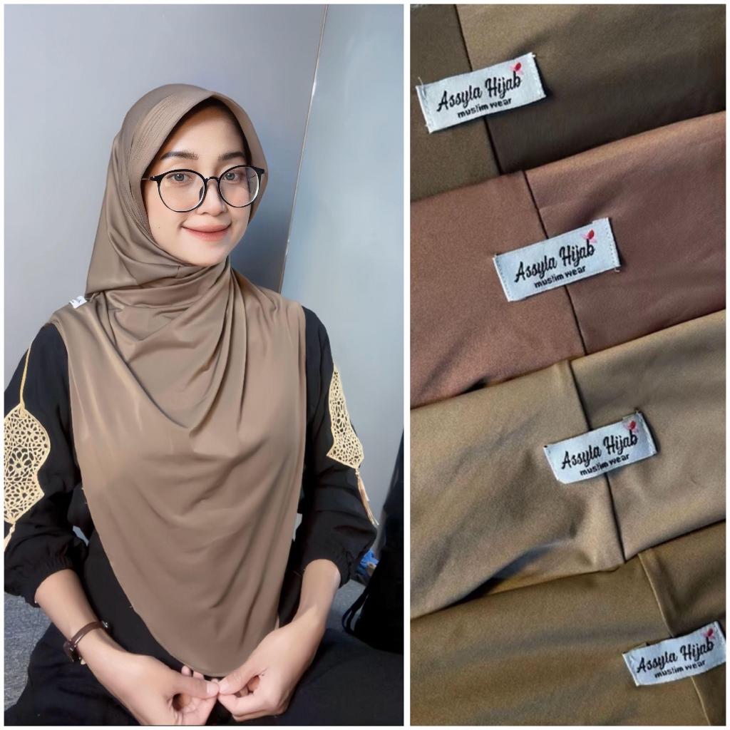 Jual Assyla Hijab / Hijab Instan Malay Jisoo pet Antem Size L / Hijab Pet Syar'i Kerudung Malay ...