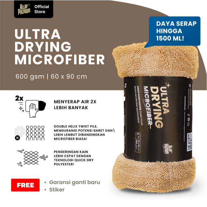 Jual Ultra Drying Microfiber | Kilap Premium - Twisted Microfiber ...