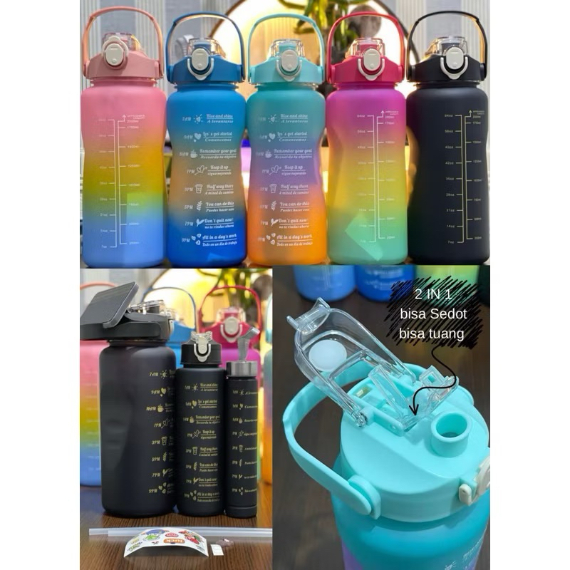 Jual Botol Gradasi Beranak 3in1 Free Stickers | Shopee Indonesia