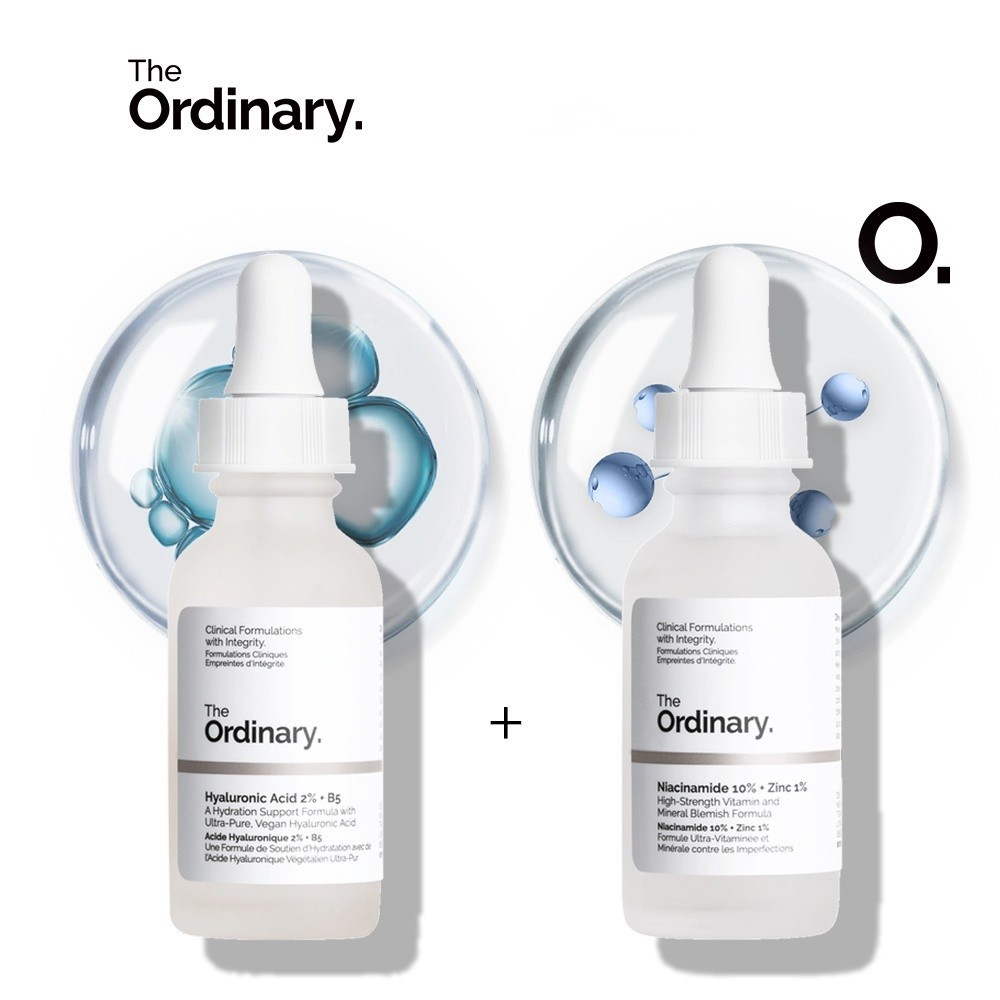 Jual The Ordinary Acne Serum Whitening Set - Hyaluronic Acid 2% + B5 ...