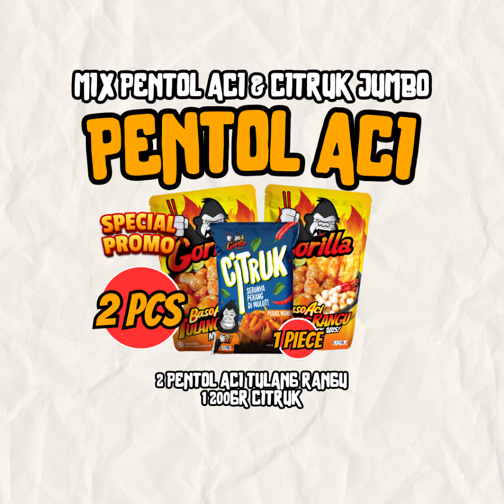 Jual [EXTRA SALE] Pentol Aci 2 Pcs Isi Komplit 1 Pcs Snack Jadul Citruk ...
