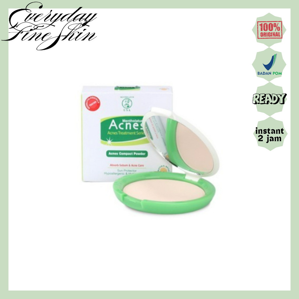 Jual ACNES Compact Powder Absorb Sebum Acne Care Bedak Padat 14gr BPOM ...