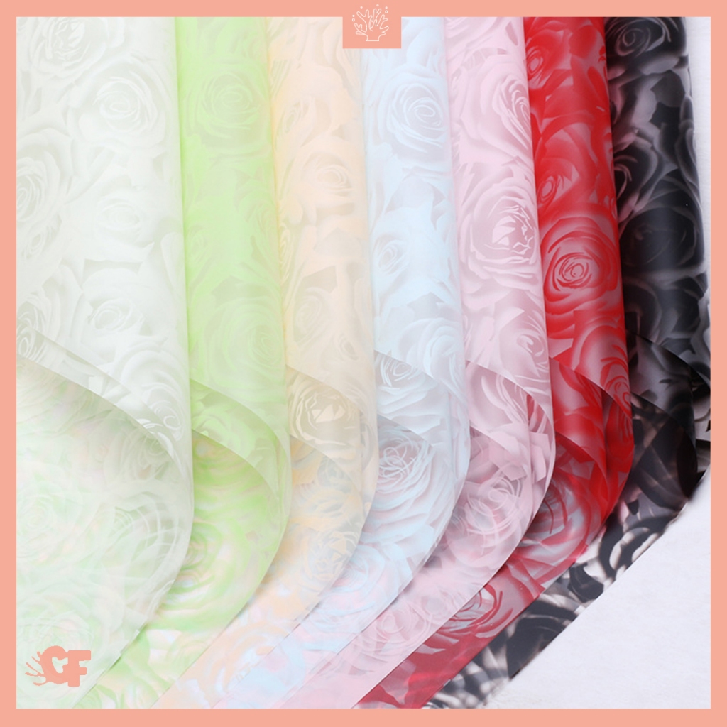 Jual Kertas Buket Bunga Motif Rose Transparan Warna Buket Flower ...