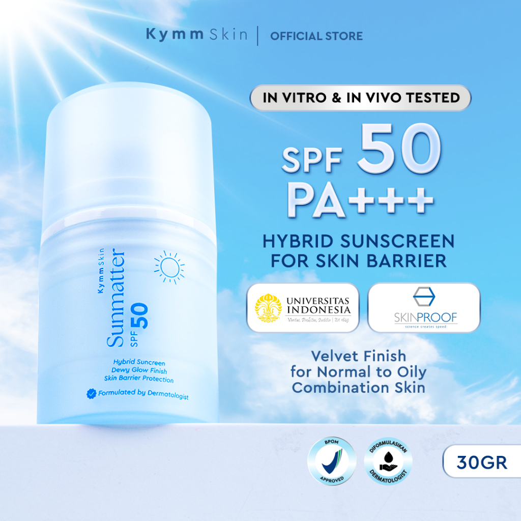 Jual KYMM SKIN Sunmatter Sunscreen SPF 50 PA+++ | Normal Oily In Vitro ...