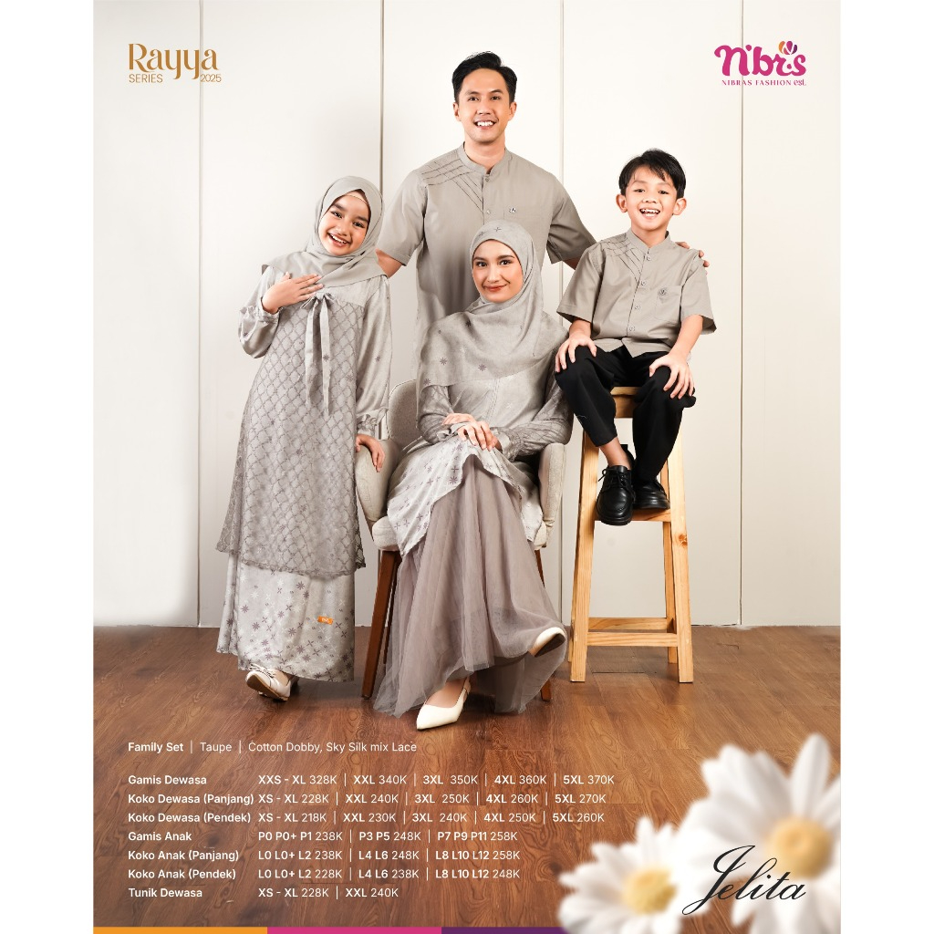 Jual Seragam Lebaran Keluarga 2025 Koko Lengan Panjang Pendek Elegant ...