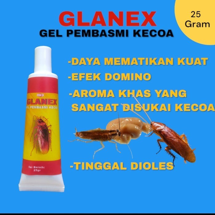 Jual Racun Kecoa GLANEX 25 Gram Umpan Kecoa Jerman Gel Pembasmi Kecoa ...