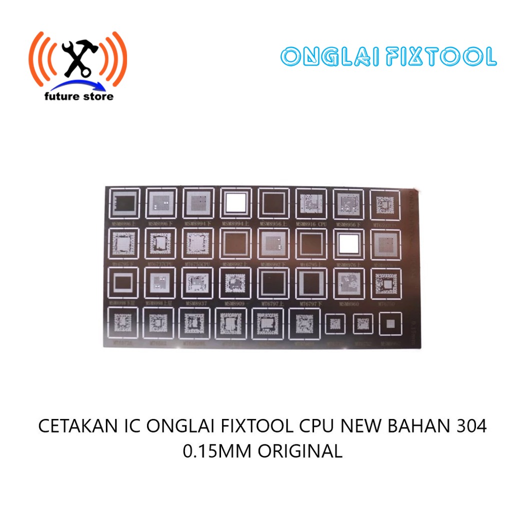 Jual CETAKAN IC ONGLAI FIXTOOL CPU NEW BAHAN 304 0.15MM ORIGINAL | Shopee Indonesia