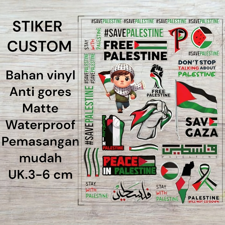 Jual Stiker Palestina, Stiker Free Palestine,stiker palestine isi 32pc ...