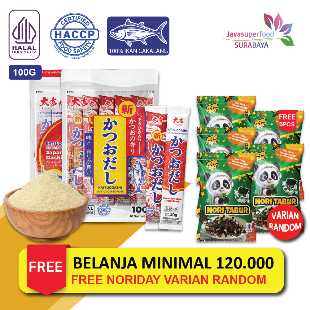 Jual [HALAL] DAIKICHI KATSUODASHI BONITO SOUP POWDER STICK 100 GR (ISI ...