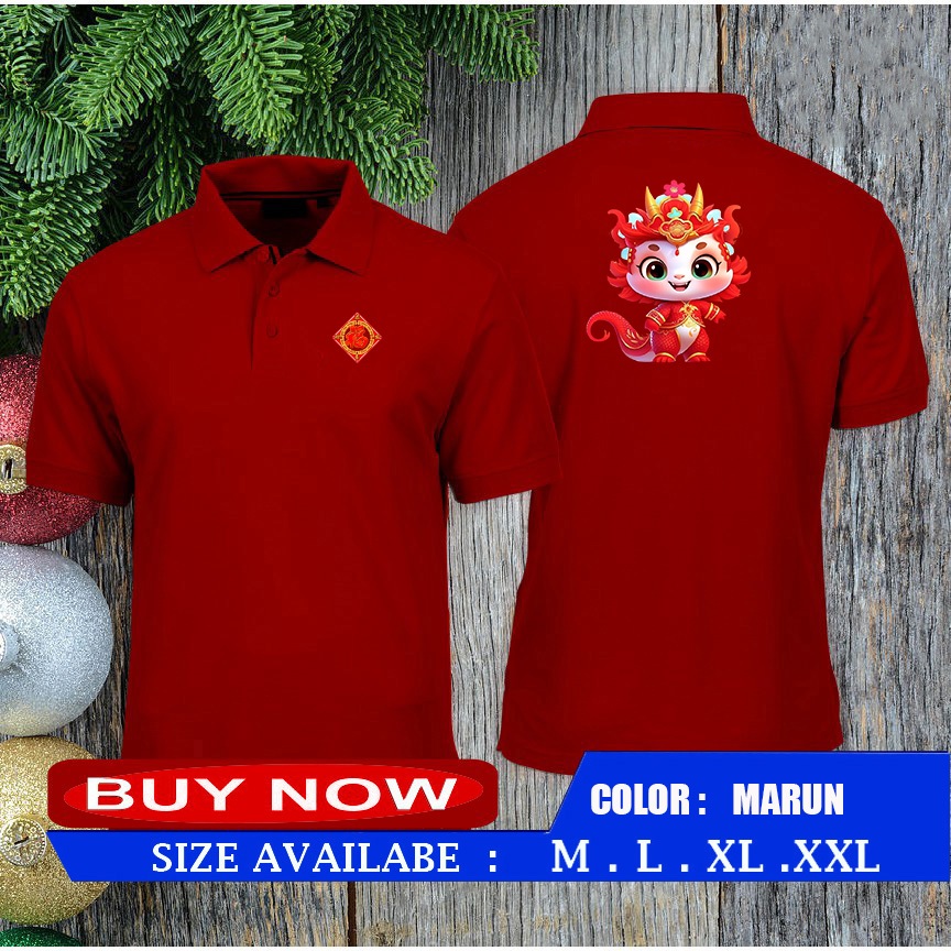 Jual BAJU POLO IMLEK SHIO ULAR 2025. YEAR OF THE SNAKE. TERBARU BANYAK ...