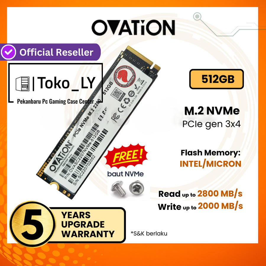 Jual OVATION SSD M2 NVME 512GB/256GB M.2 PCIe NVMe 2280 Gen3 M 2 NVME | Shopee Indonesia