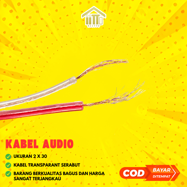 Jual KABEL LISTRIK KABEL AUDIO TRANSPARAN 2 X 30 / 0.12MM / KABEL ...
