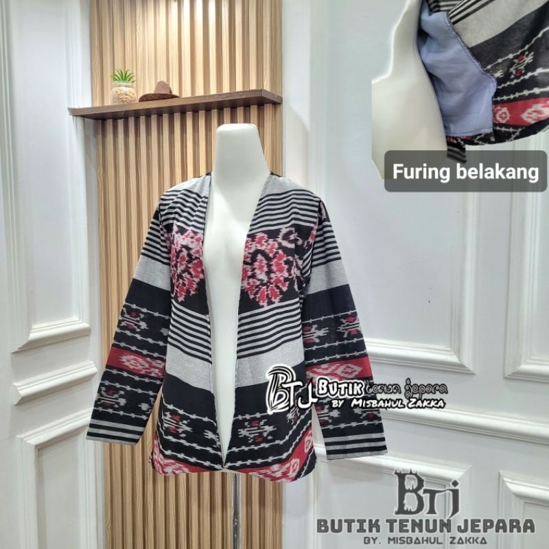 Jual Blazer tenun outfit tenun simple terbaru kode matahariabu | Shopee ...