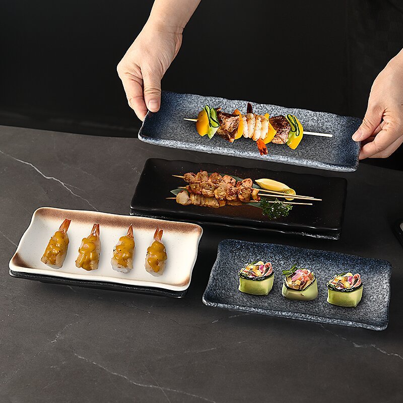 Jual ASHOME piring sushi keramik motif galaxy elegant cocok untuk ...