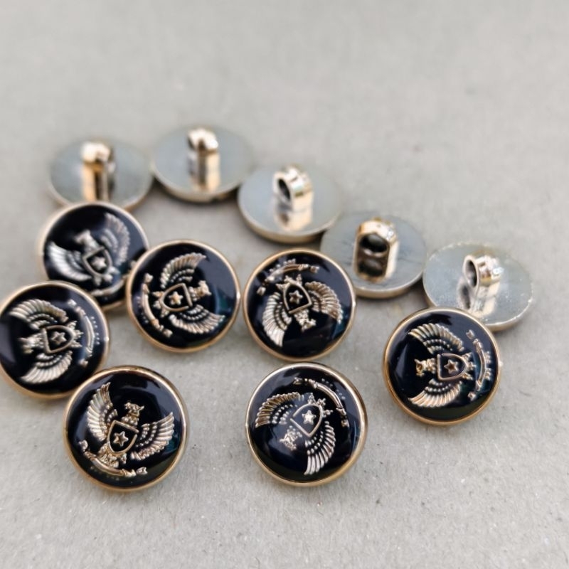 Jual 144 pcs Kancing Baju Dinas Garuda UV 24L Bahan plastik | Shopee ...