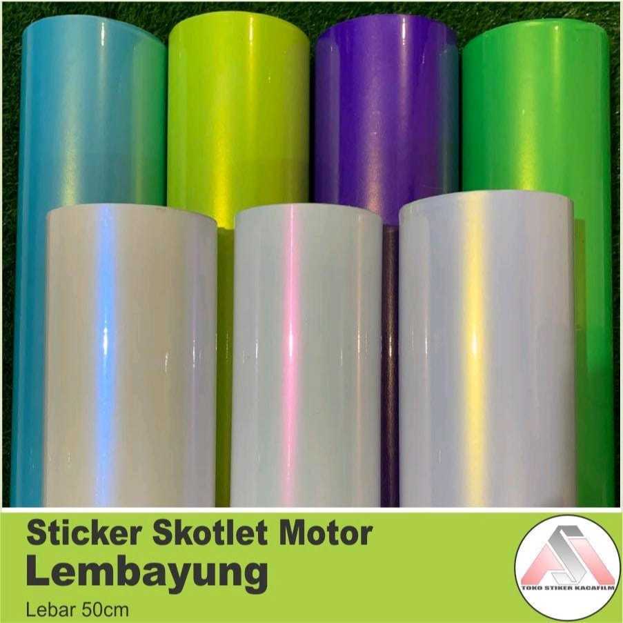 Jual Stiker Skotlet Motor Lembayung Sticker Scotlite Motor Putih ...
