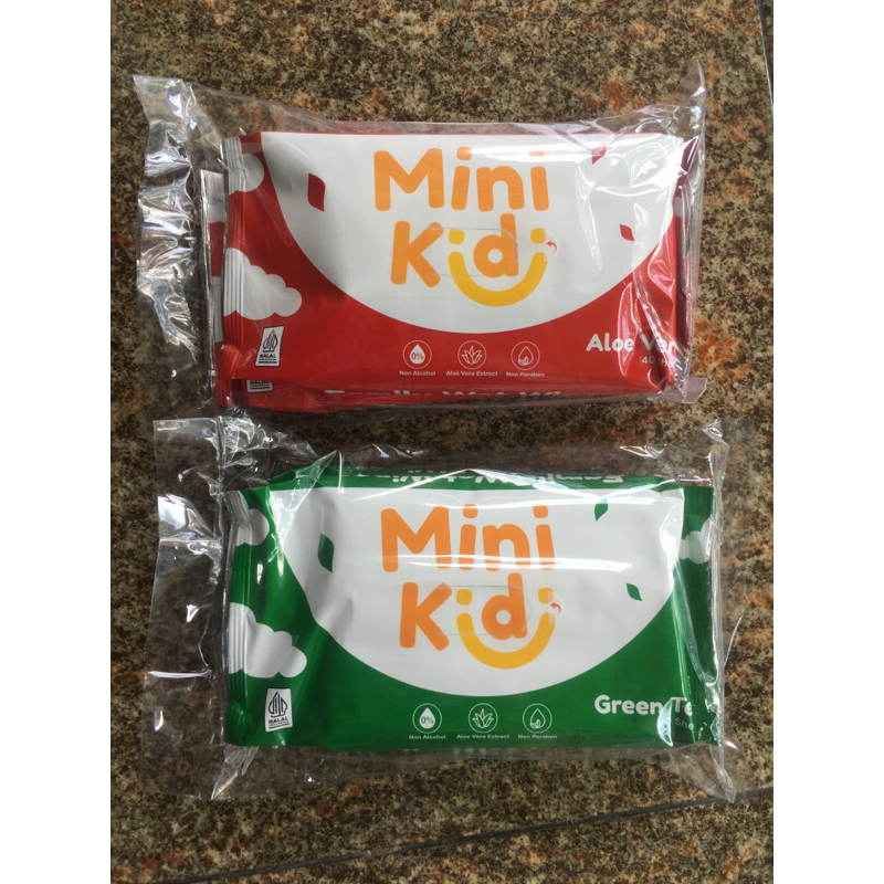 Jual mini kids tisu basah satu bungkus isi 2 pack (40 sheets per pack ...