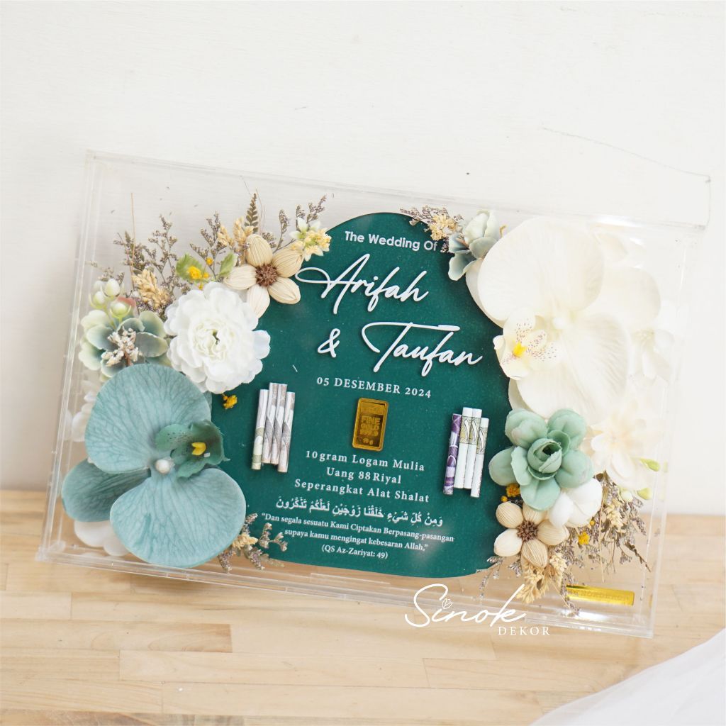 Jual Mahar Full Akrilik / Mahar Rustic / Bingkai Mahar Pernikahan ...