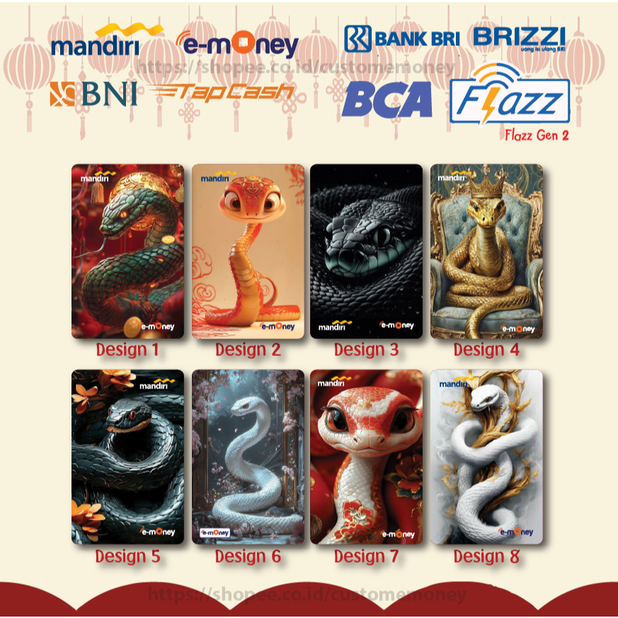 Jual KARTU EMONEY EDISI IMLEK TAHUN BARU CHINA SHIO ULAR KAYU EMONEY ...