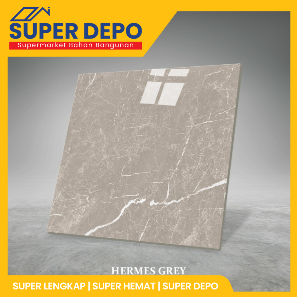 Jual GRANITE VALENTINO GRESS 60X60 CM - HERMES GREY | Shopee Indonesia