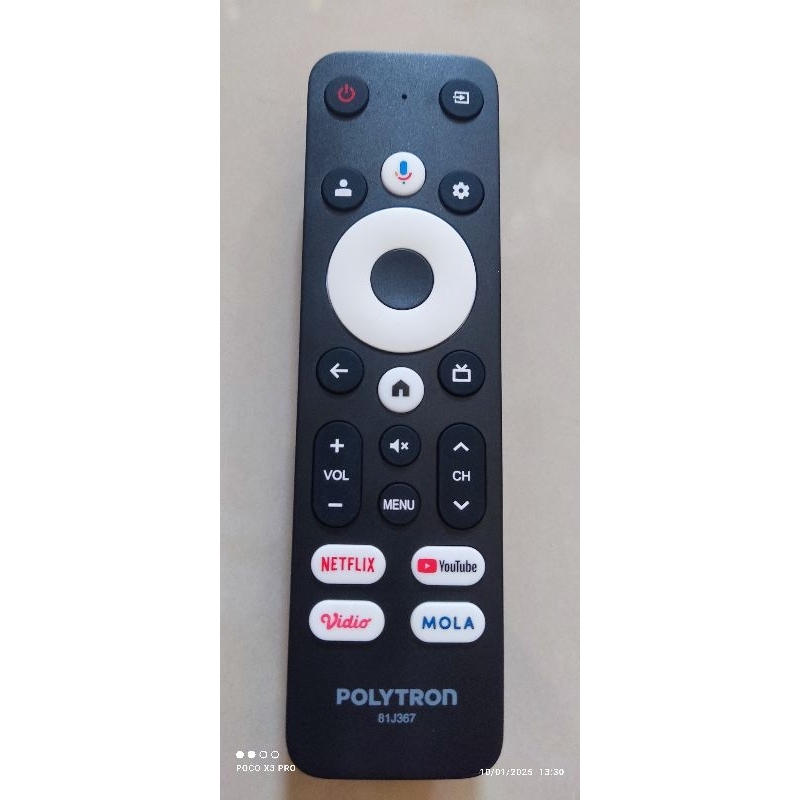 Jual REMOT SMART GOOGLE TV POLYTRON 81J367 ORI baru normal | Shopee ...