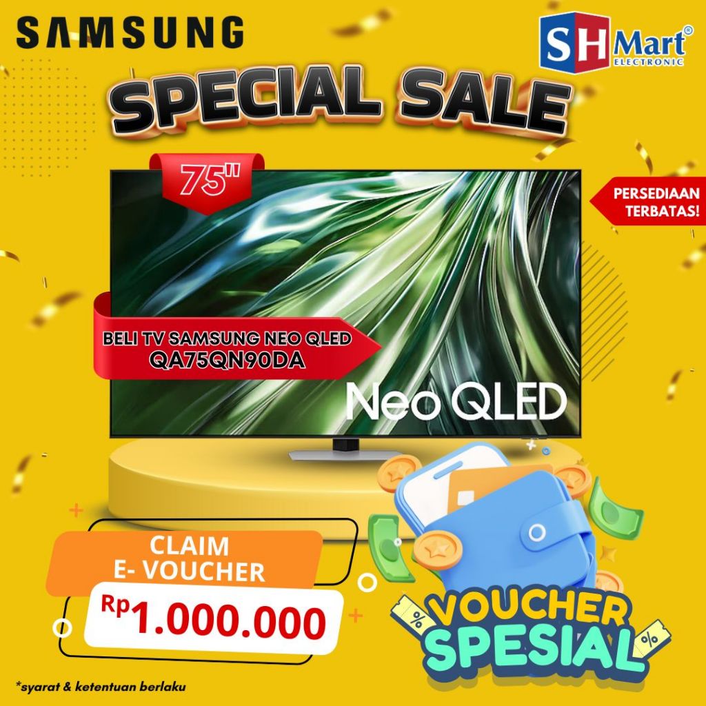 Jual SMART TV SAMSUNG 75 INCH NEO QLED 75QN90D 4K UHD QA75QN90DAKXXD NEW 2024 GARANSI RESMI ...
