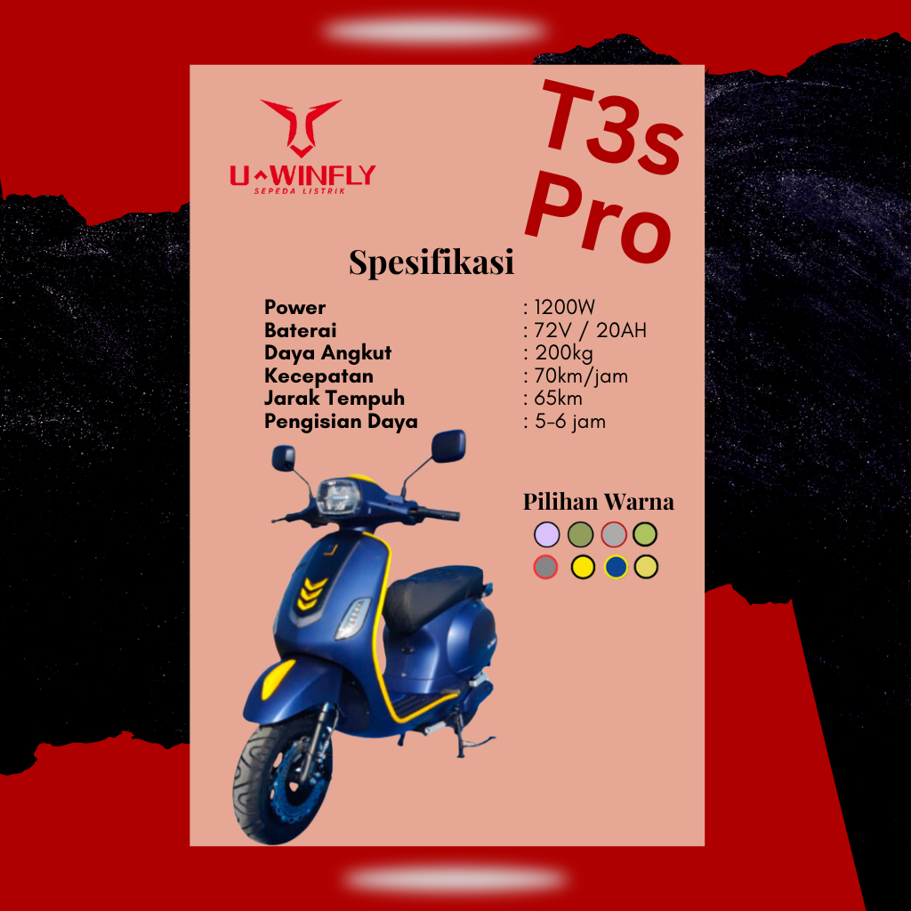 Jual Sepeda Listrik Uwinfly Tipe T3S Pro | Shopee Indonesia