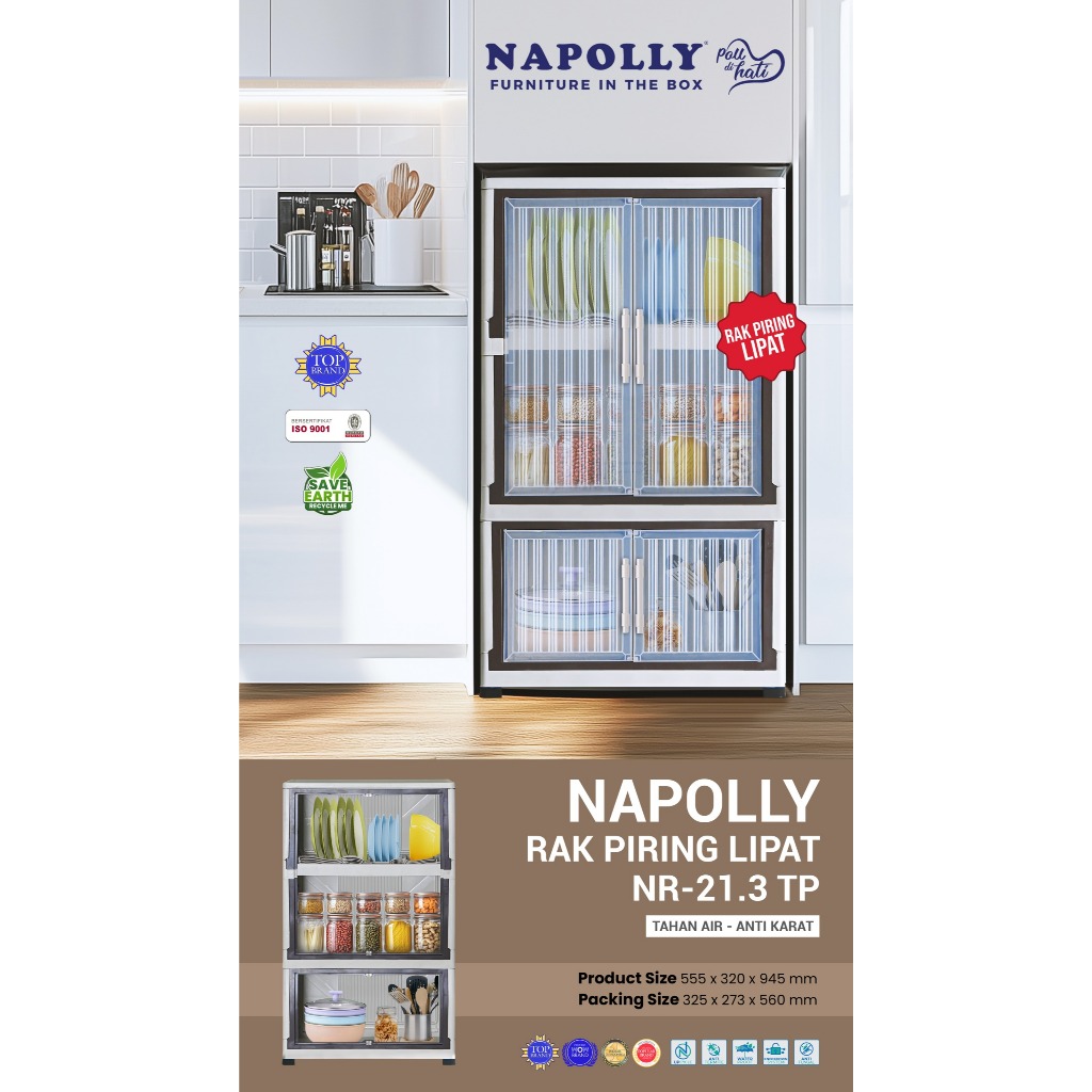 Jual Napolly Rak Piring Serbaguna Model lipat | Shopee Indonesia