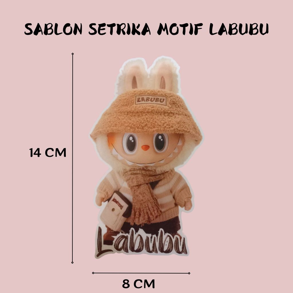 Jual Sablon Setrika Sablon DFT Printing Motif Labubu Sablon Ukuran 8cm ...