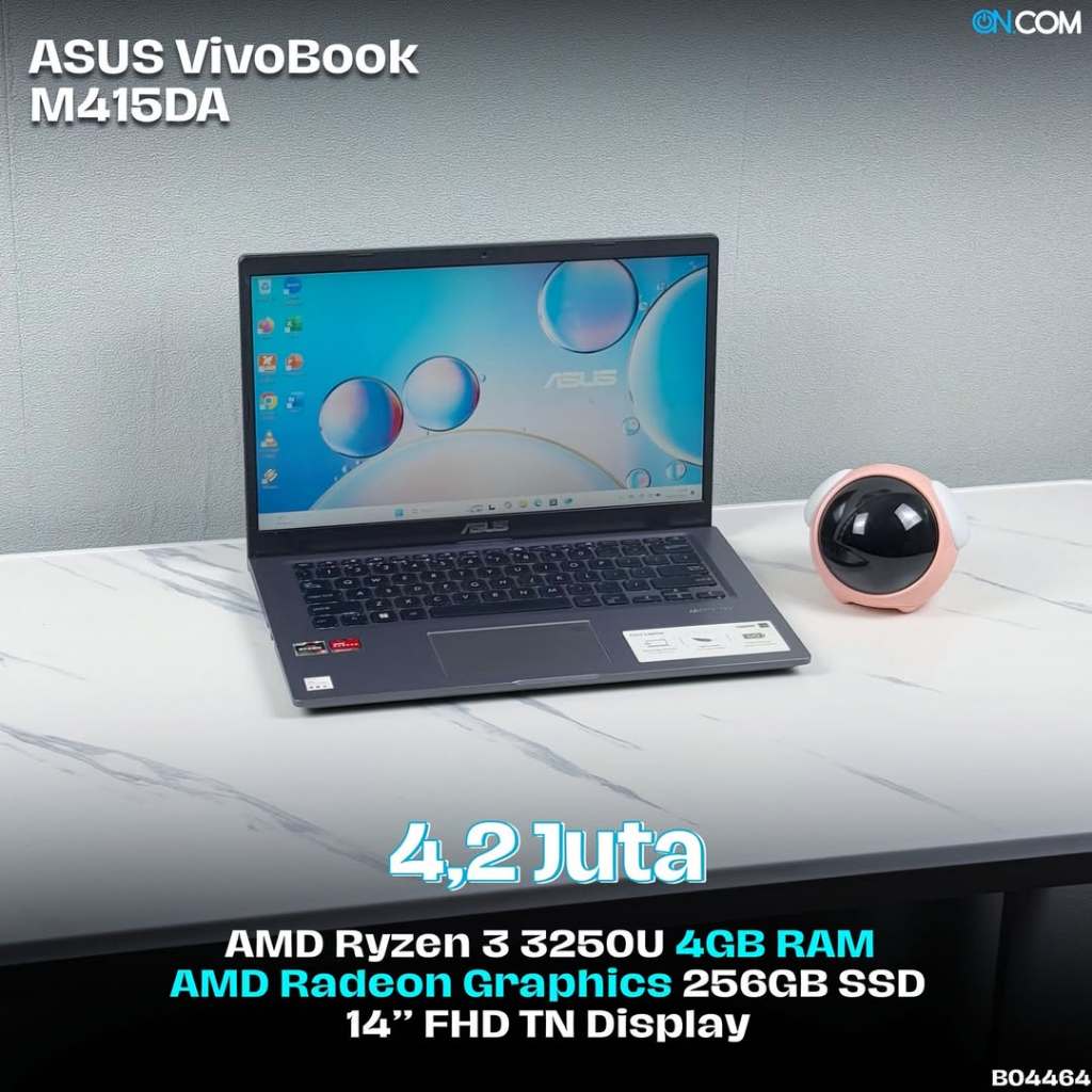 Jual ASUS VivoBook M415DA/AMD Ryzen 3 3250U/RAM 4 GB/SSD 256 GB/Garansi ...