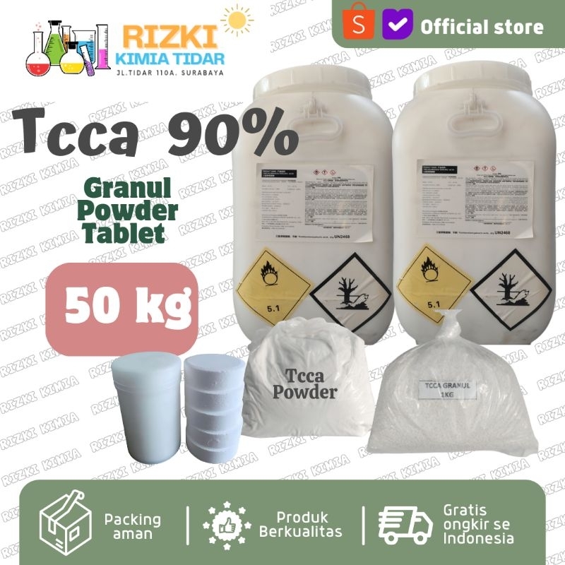 Jual TCCA 90% Powder Granul Tablet Kaporit Klorin Penjernih Air ...