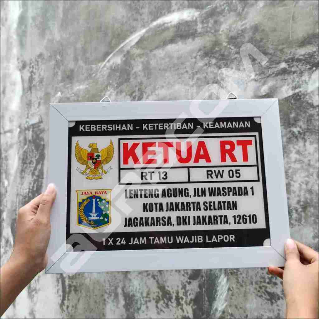 Jual Plang Ketua RT/RW, Plang Kepala Dusun, Papan Ketua RT/RW, Plang ...