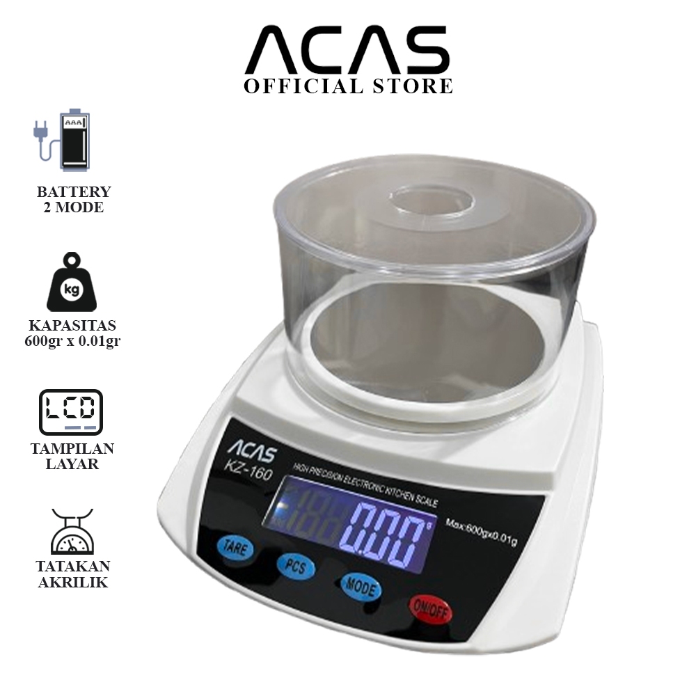 Jual ACAS Kz-160 600Gr / 0.01Gr Timbangan Emas Digital Laboratorium ...