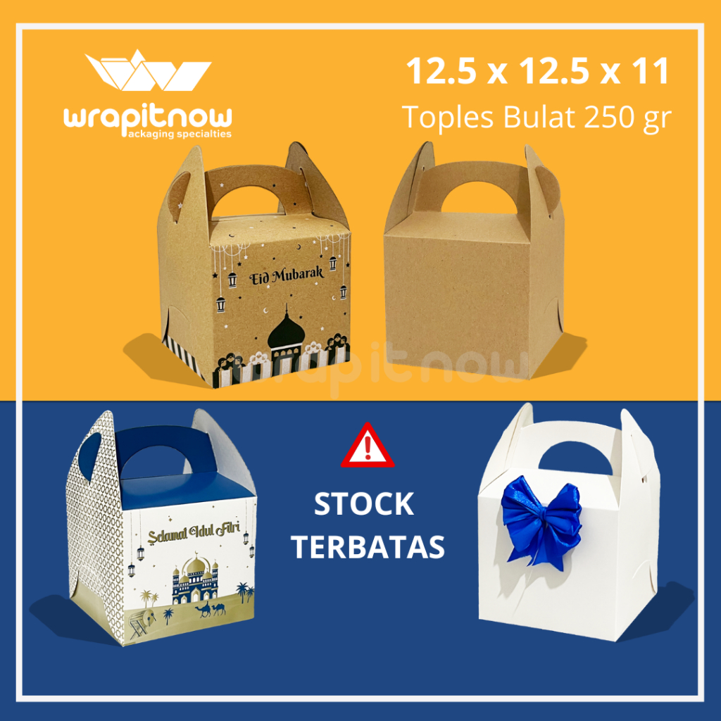 Jual Gable Box Lebaran Ivory Gable Toples Tabung Toples Bulat Box Hari ...