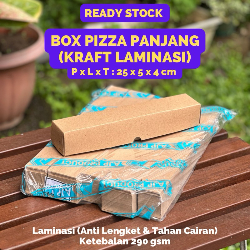Jual Box Pizza Panjang Kraft Full Laminasi ukuran 25x5x4 cm Ketebalan ...
