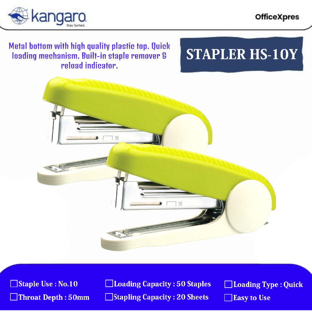 Jual Stapler HS-10Y / Stapler Kecil No.10 / Alat Stapler HS 10 Y ...