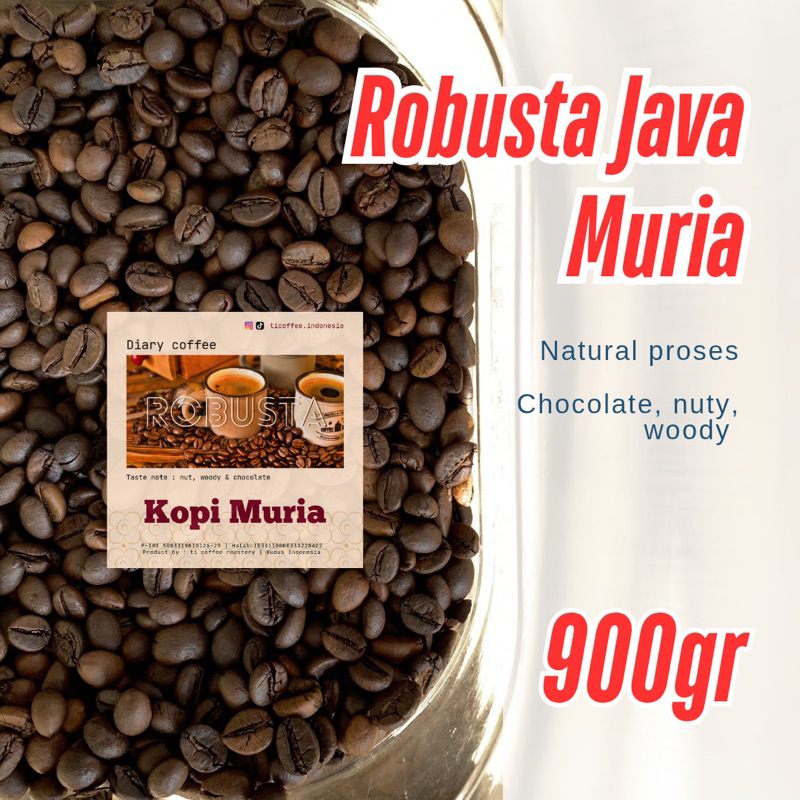 Jual Kopi robusta java muria kudus 900gr, biji kopi atau bubuk | Shopee Indonesia