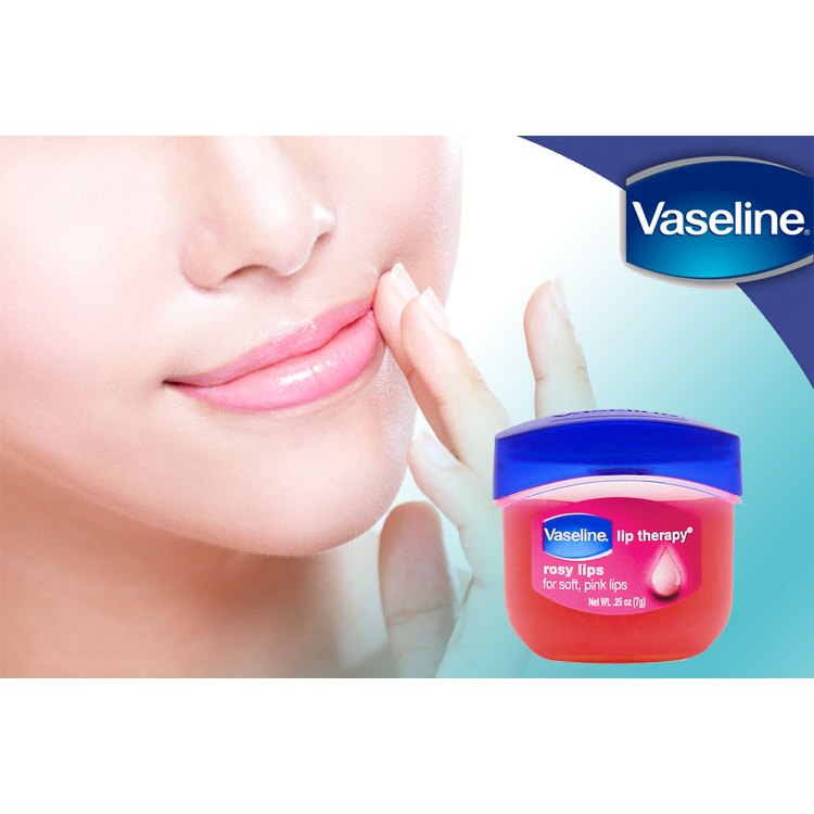 Jual Vaseline Lip Therapy Rosy Lips New Package ORIGINAL - 0.25oz (7gr) | Shopee Indonesia